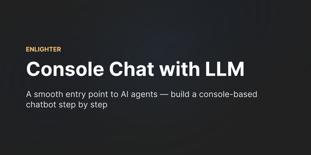 Console Chat with LLM · Enlighter